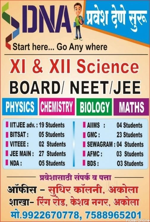 DNA Coaching Classes, Sudhir Colony, Akola