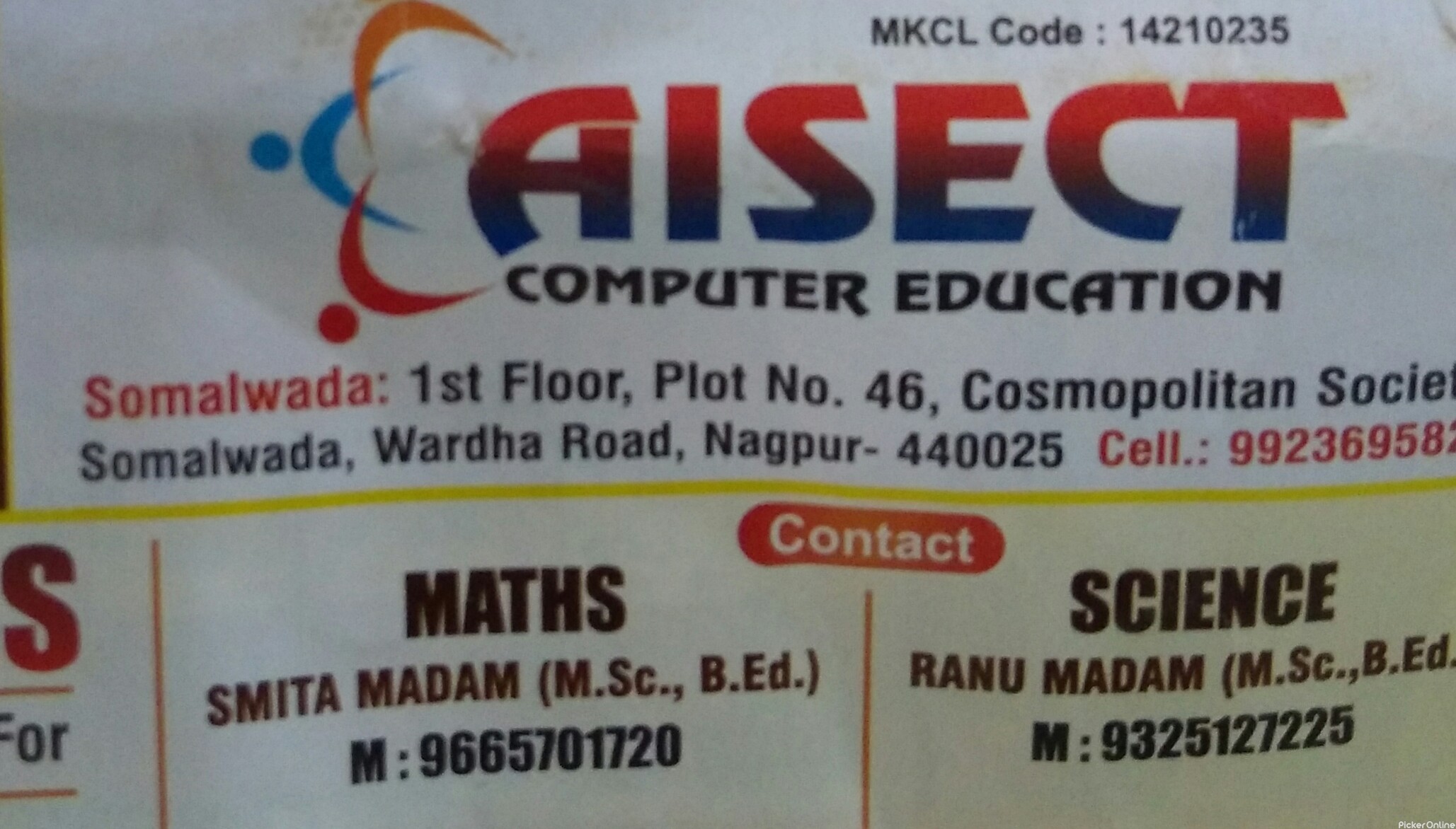Aisect Computer Education in Somalwada, Nagpur | Pickeronline